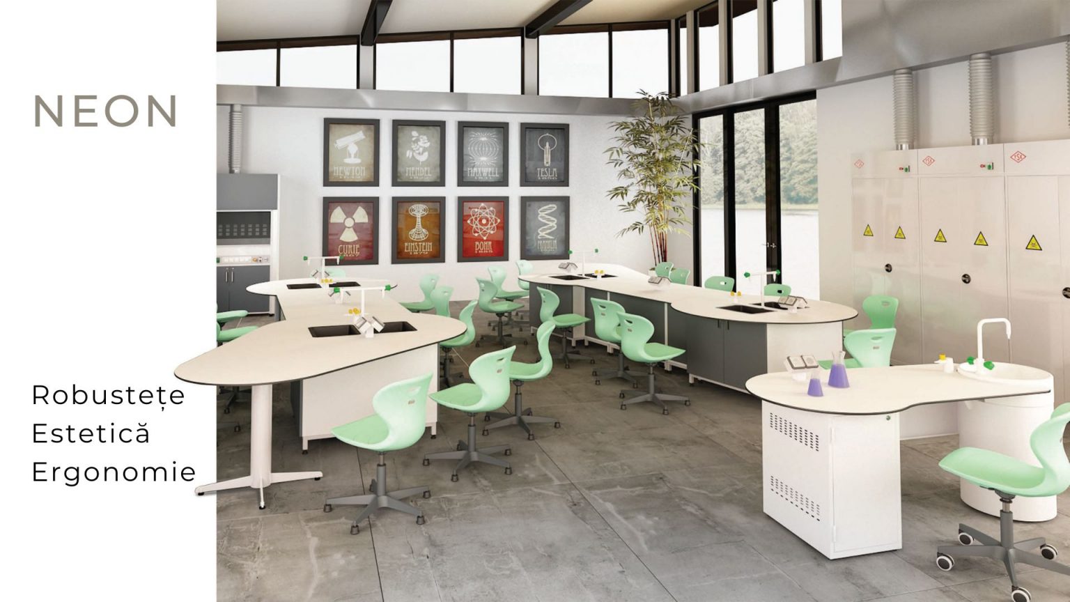 Mobilier de laborator de chimie Matte Neon - Matte